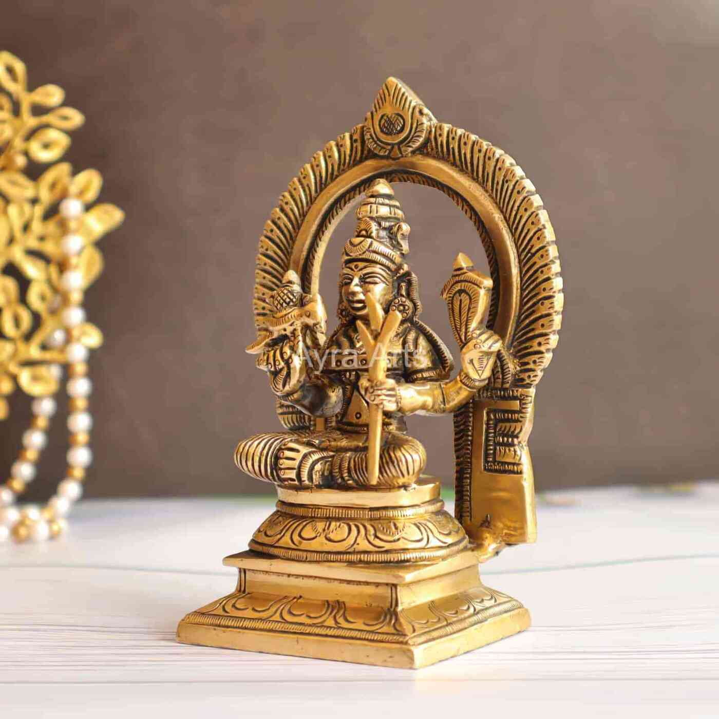 Brass Kamakshi Lalitha Rajarajeshwari Tripura Sundari Shodashi - 6 Inch ...