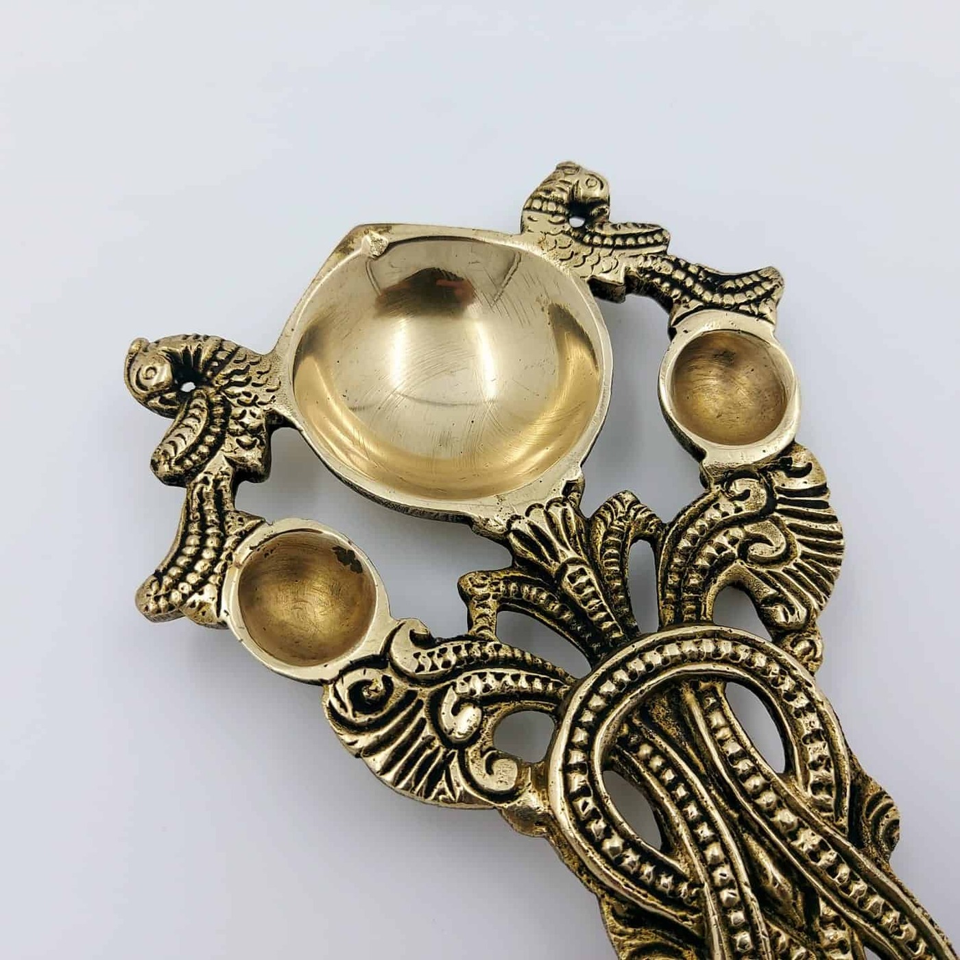 Brass Pooja Spoon | Aarti Spoon - 7.5 inch Length | Sacred Brass Spoon ...