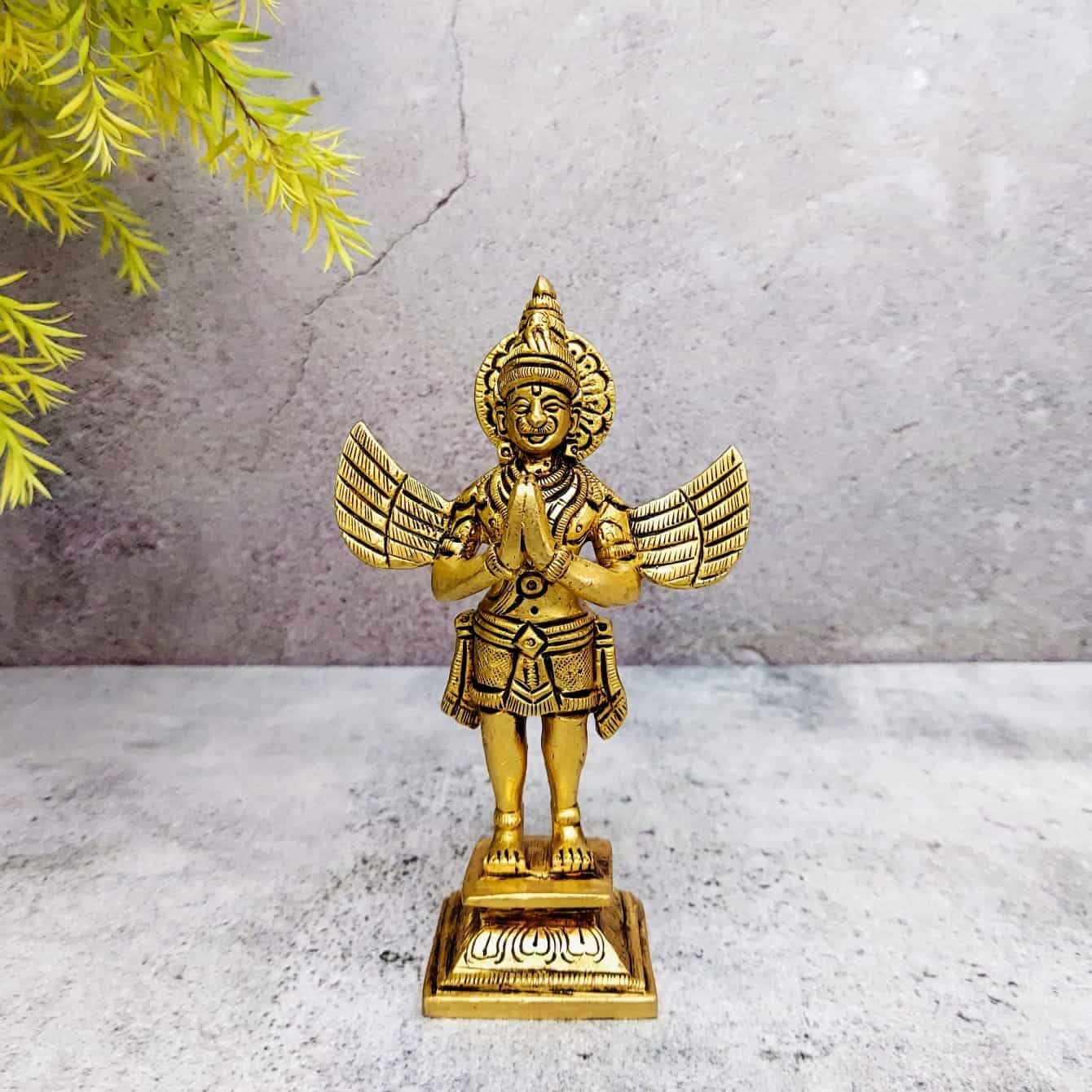 Brass Garuda Idol - 5.2 inch Height | Sacred Brass Garuda Idol for ...