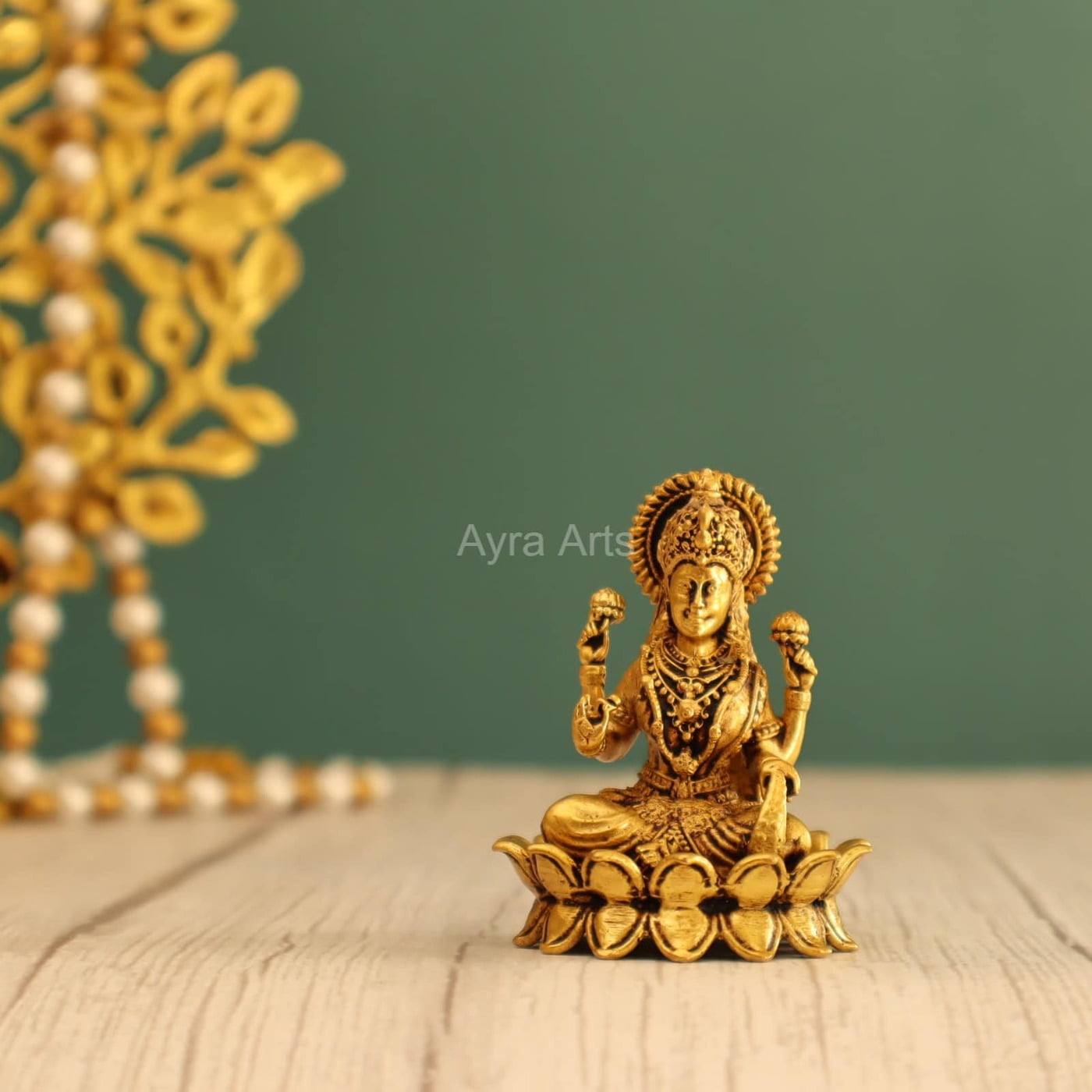 Premium Light Weight Small Lakshmi Devi Idol in Brass - 2.5 inch Height