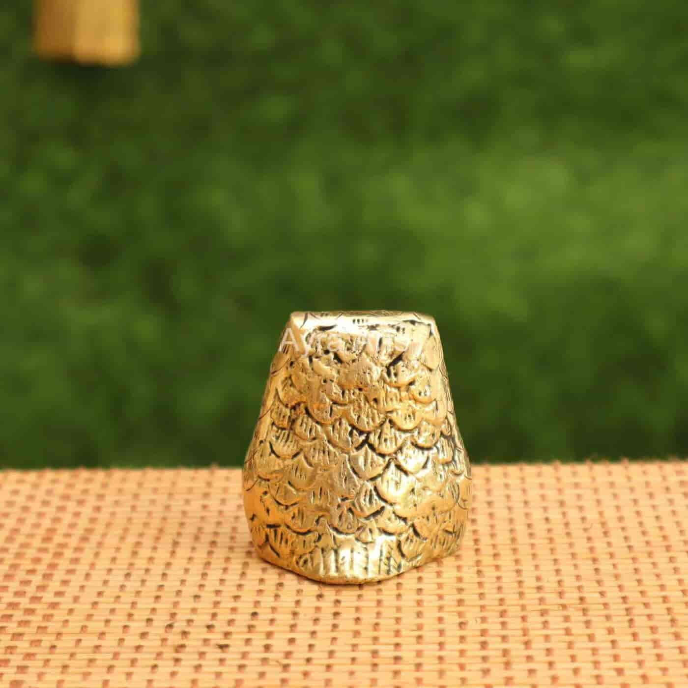 Brass Feng Shui Owl Bird Idol Of Wisdom And Protection - 2 Inch Height