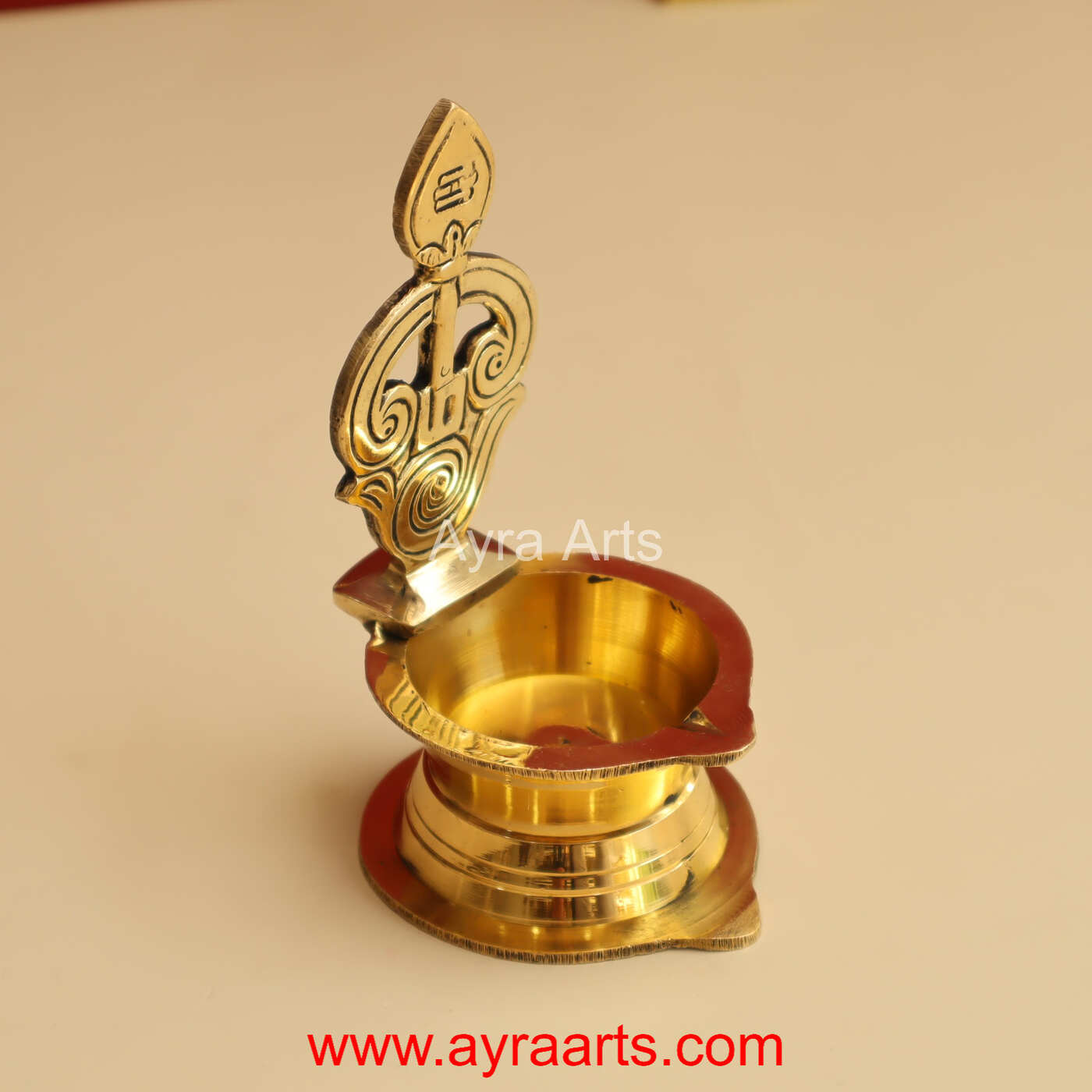 Traditional Brass Antique Murugan Om Vel Deepam for Pooja Diya - 5 Inch ...