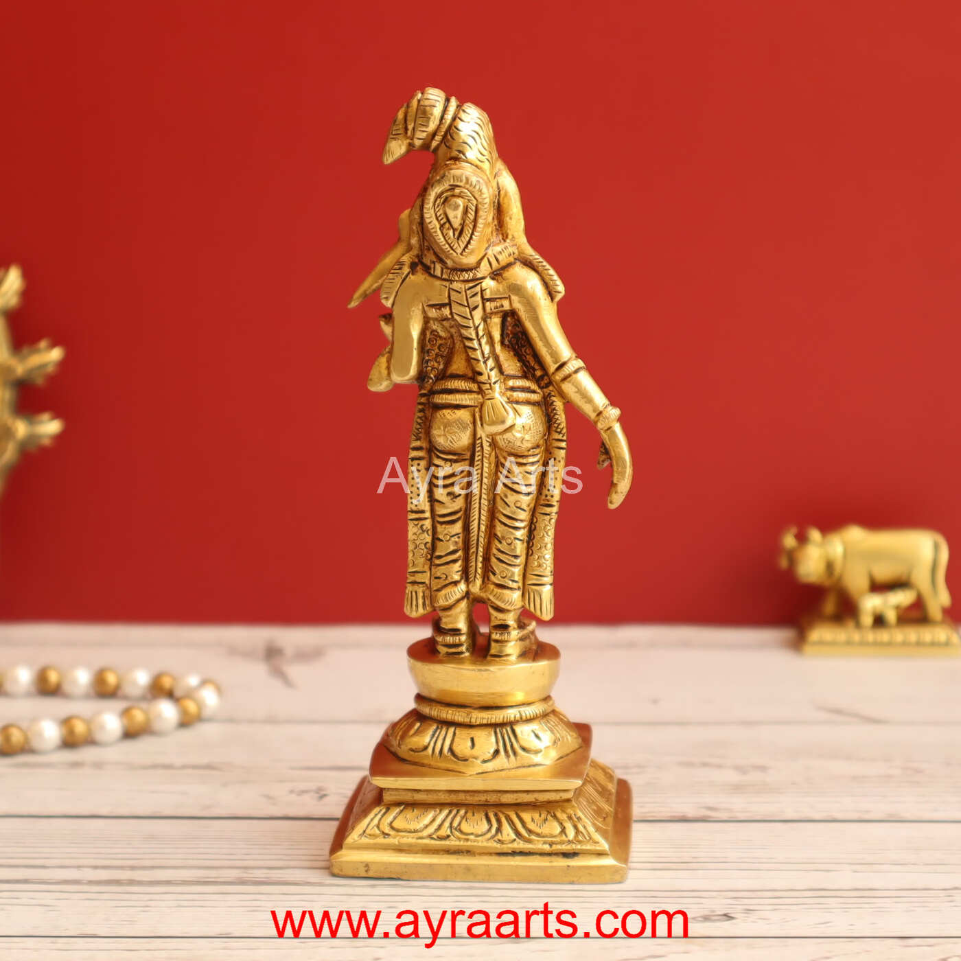 Brass Goddess Andal Goda Devi Idol Vigraham - 6 Inch Height